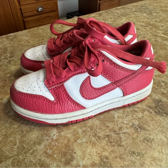 Nike | Shoes | Nike Dunk Dunks Low Red White Toddler Size 1c Christmas ...